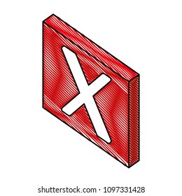 Button Disapprove Symbol Isometric Icon Stock Vector (Royalty Free ...
