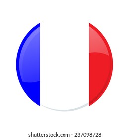Button Flag France Stock Vector (Royalty Free) 237098728 | Shutterstock