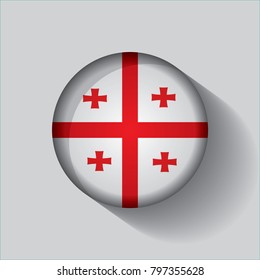 Flag Georgia Metal Round Icons This Stock Vector (Royalty Free) 329507192