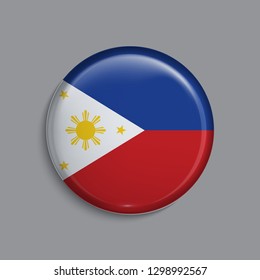 Button Flag Philippines Stock Vector (Royalty Free) 1298992567 ...