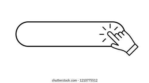 Click Button Hand Icon Stock Vector (Royalty Free) 1208704048