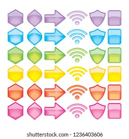 Button Icon Jelly Colorful Isolated Vector Stock Vector (Royalty Free ...