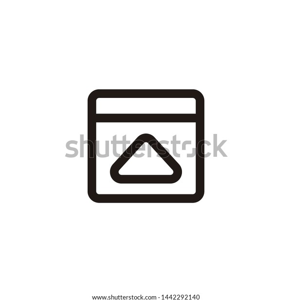 Button Outline Icon Sign Signifier Vector Stock Vector (Royalty Free ...