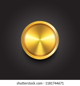 Blank Gold Token Vector Illustration Stock Vector (Royalty Free) 1320446825