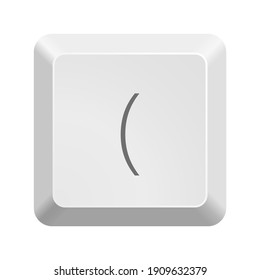 Button Symbol Open Parenthesis Icon Vector Stock Vector (Royalty Free ...