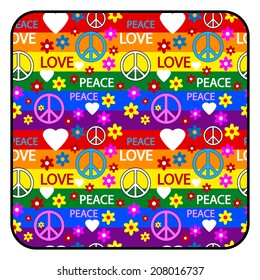 Button Symbols Hippie Vector Illustration Stock Vector (Royalty Free ...