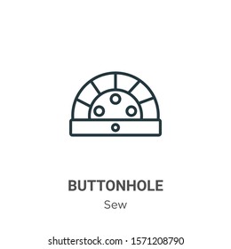Buttonhole Vector Icon On White Background Stock Vector (Royalty Free ...
