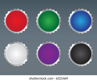 Blank Bottle Caps 3 Vector Set: เวกเตอร์สต็อก (ปลอดค่าลิขสิทธิ์ ...