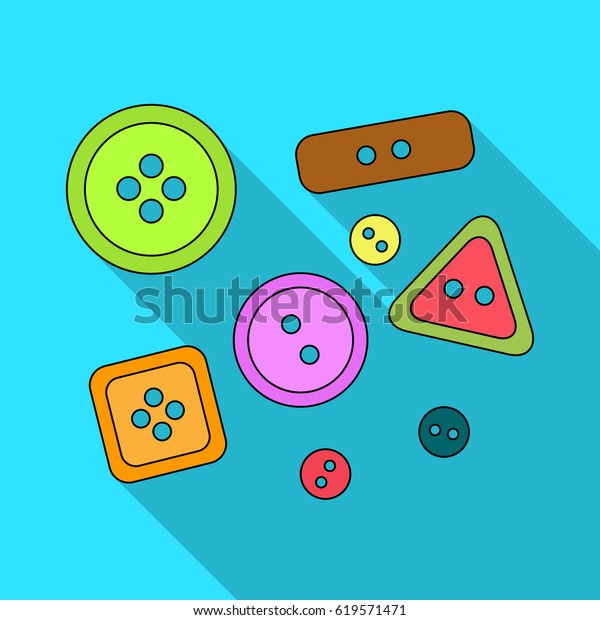 Buttons Clothessewing Tailoring Tools Kit Single Stock Vector (Royalty ...