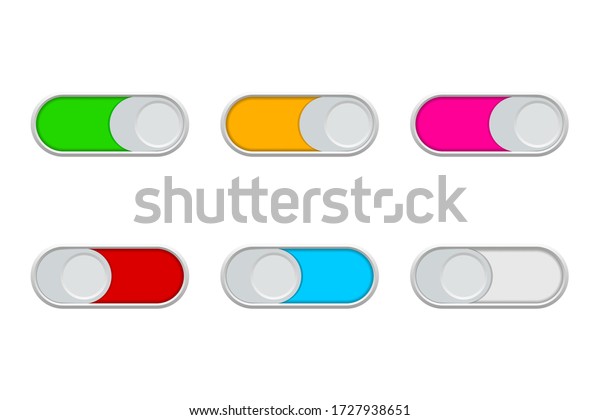 Buttons Enable Switch Off Toggles Ui Stock Vector (Royalty Free ...
