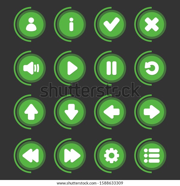 Buttons User Interface Design Mobile Pc Stock Vector (Royalty Free ...