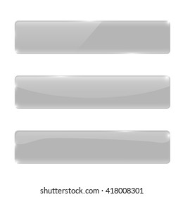 Buttons Web Icons Gray Glossy Rectangular Stock Vector (Royalty Free ...