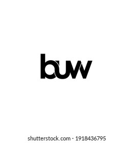 Buw Letter Original Monogram Logo Design Stock Vector (Royalty Free ...