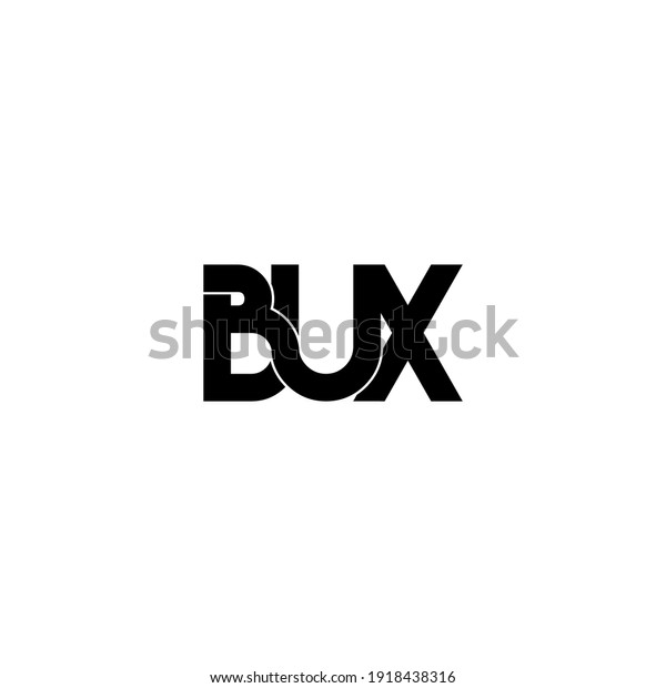 Bux Letter Original Monogram Logo Design Stock Vector (Royalty Free ...