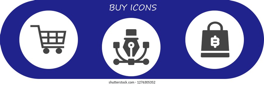 Buy Icon Set 3 Filled Buy Stock Vector (Royalty Free) 1276305352 ...