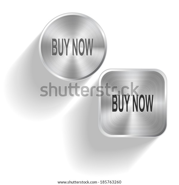 Buy Now Vector Set Steel Buttons Stock Vector (Royalty Free) 185763260 ...