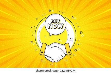 Buy Now Yellow Vector Button Handshake Stock Vector (Royalty Free ...