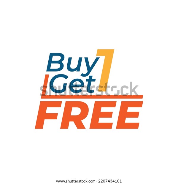 Buy One Get One Logo Design Stock Vector (Royalty Free) 2207434101 ...