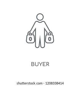 Buyer Linear Icon Buyer Concept Stroke Stock Vector (Royalty Free ...