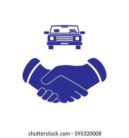 Car Deal Hand Shake Sign Line Stock Vector (Royalty Free) 1836368014