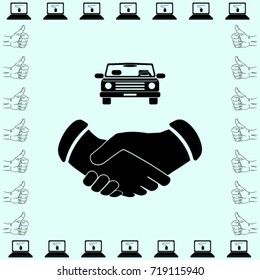 Buying Car Icon Contract Vector Illustration Stock Vector (Royalty Free ...