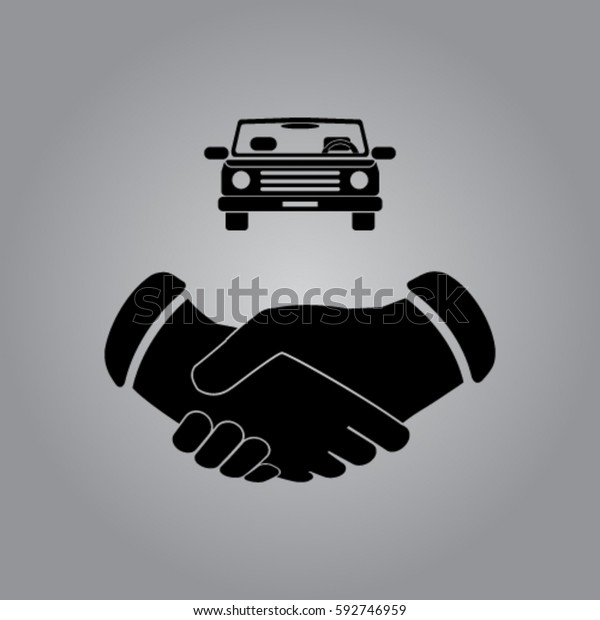 Buying Car Icon Contract Vector Illustration Stock Vector (Royalty Free ...