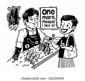 5,610 Man buying fish Images, Stock Photos & Vectors | Shutterstock