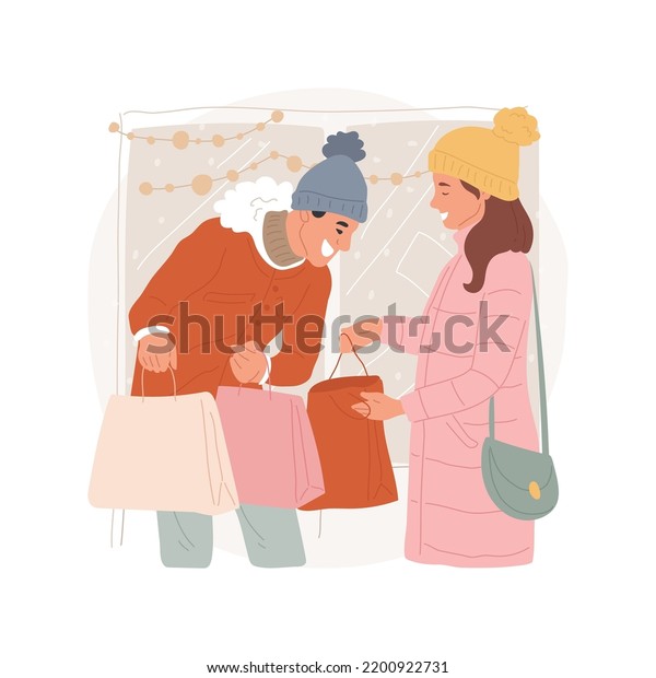 Buying Presents Isolated Cartoon Vector Illustration Stock Vector ...