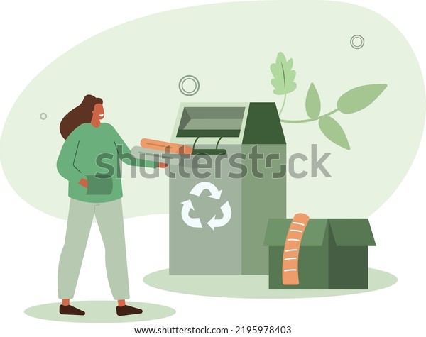 Buying Recycling Textile Sorting Old Clothes Stock Vector (Royalty Free ...