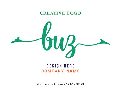 Buz Lettering Logo Simple Easy Understand Stock Vector (Royalty Free ...