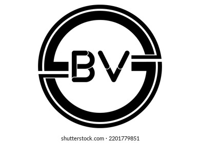 Bv Letter Logo Design Circle Shape Stock Vector (Royalty Free ...