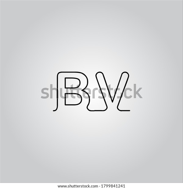 Bv Letter Logo Nice White Background Stock Vector (Royalty Free ...