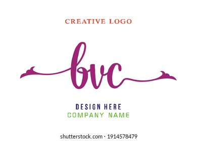 Bvc Lettering Logo Simple Easy Understand Stock Vector (Royalty Free ...