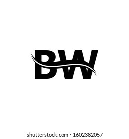 Bw Letter Logo Design Vector Blue Stock Vector (Royalty Free ...