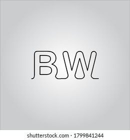Bw Letter Logo Nice White Background Stock Vector (Royalty Free ...