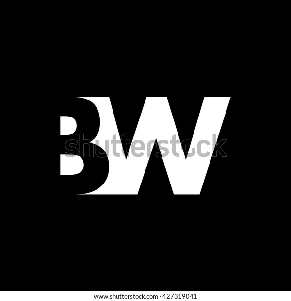 Bw Logo Vector Graphic Branding Letter Stock Vector (Royalty Free ...