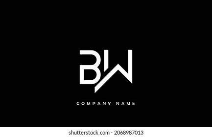 Bw Wb Alphabets Letters Logo Monogram Stock Vector (Royalty Free ...