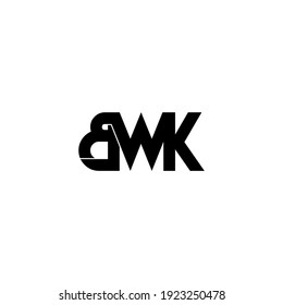 Bwk Letter Original Monogram Logo Design Stock Vector (Royalty Free ...