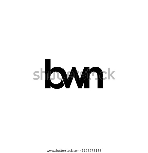 Bwn Letter Original Monogram Logo Design Stock Vector (Royalty Free ...