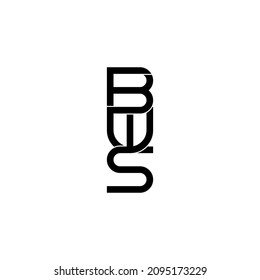 Bws Typography Letter Monogram Logo Design Stock Vector (Royalty Free ...
