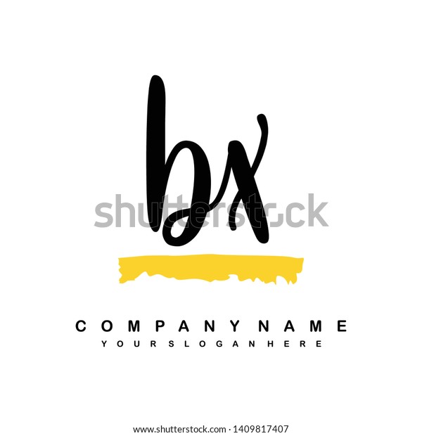 Bx Initial Signature Logo Handwriting Logo Stock Vector (Royalty Free ...