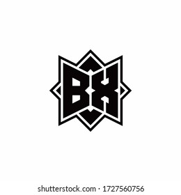 Bx Monogram Logo Square Rotate Style Stock Vector (Royalty Free ...