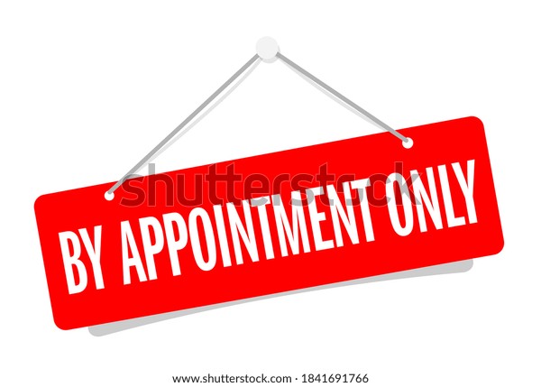 By Appointment Only On Door Sign Stock Vector (Royalty Free) 1841691766 ...