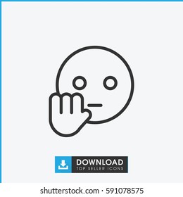 Bye Emot Icon Simple Outline Bye Stock Vector (Royalty Free) 591078575 ...