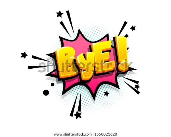 Bye Goodbye Cartoon Funny Retro Candy Stock Vector (Royalty Free ...
