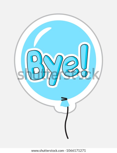 Bye Sticker Retro Style Vector Illustration Stock Vector (Royalty Free ...