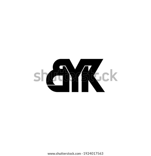 Byk Letter Original Monogram Logo Design Stock Vector (Royalty Free ...