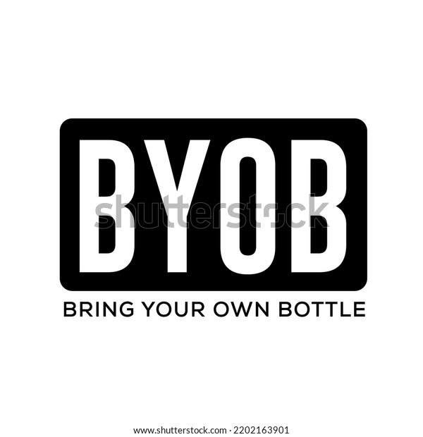 Byob Icon Vector Button Invitation Flyers Stock Vector (Royalty Free ...