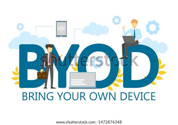 Byod Bring Your Own Device Single Stock Vector (Royalty Free ...