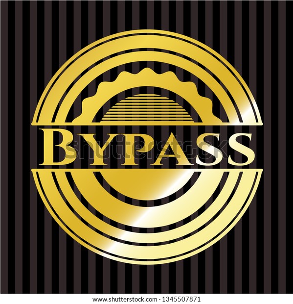 Bypass Gold Badge Emblem: vector de stock (libre de regalías ...